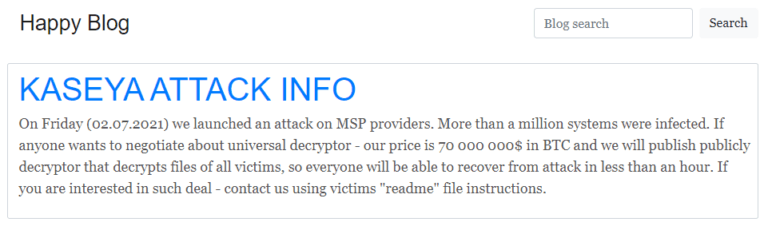 Biggest Ransomware Attack Ever: $70M Demand to Kaseya | PrivacySharks